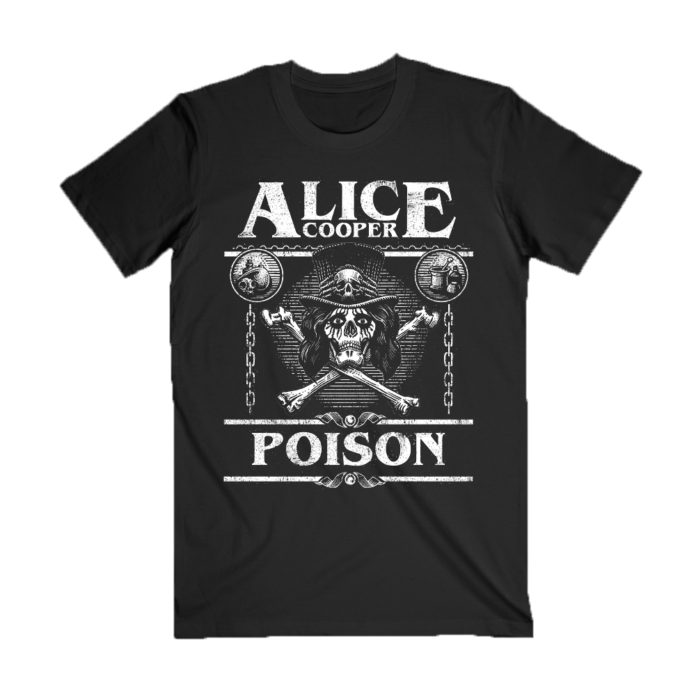 Poison Label Black Tee – Alice Cooper